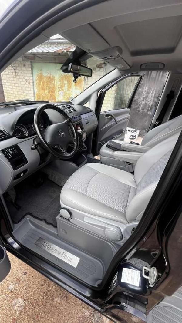 Black Mercedes-Benz Viano 2007 in Plunge, with an engine capacity of 2.15 L and mileage of 280 thousand km for 7900 €, photo 7 on AUTOMOTO.COM.LV