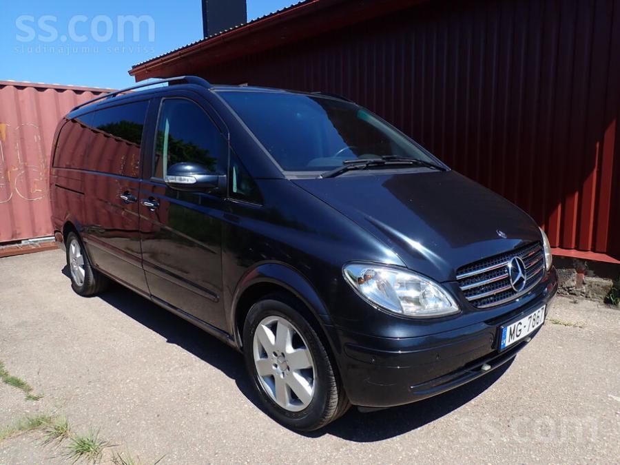 Black Mercedes-Benz Viano 2008 in Liepaja, with an engine capacity of 3.00 L and mileage of 285 thousand km for 6450 €, photo 1 on AUTOMOTO.COM.LV