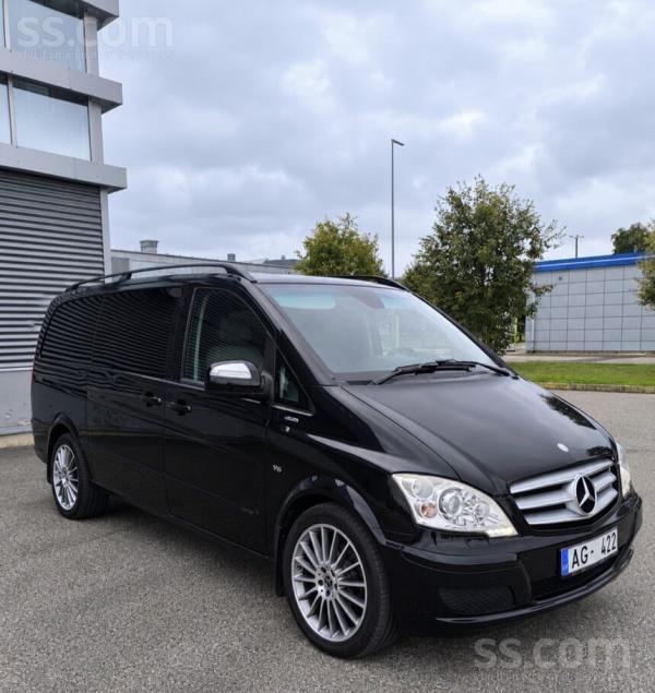 Black Mercedes-Benz Viano 2010 in Riga, with an engine capacity of 3.00 L and mileage of 279 thousand km for 16500 €, photo 3 on AUTOMOTO.COM.LV