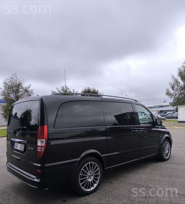 Black Mercedes-Benz Viano 2010 in Riga, with an engine capacity of 3.00 L and mileage of 279 thousand km for 16500 €, photo 4 on AUTOMOTO.COM.LV