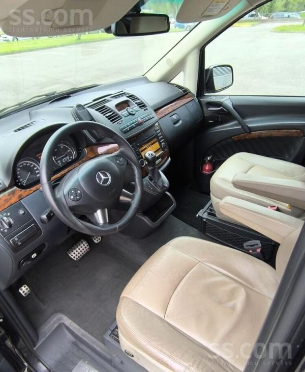 Black Mercedes-Benz Viano 2010 in Riga, with an engine capacity of 3.00 L and mileage of 279 thousand km for 16500 €, photo 7 on AUTOMOTO.COM.LV
