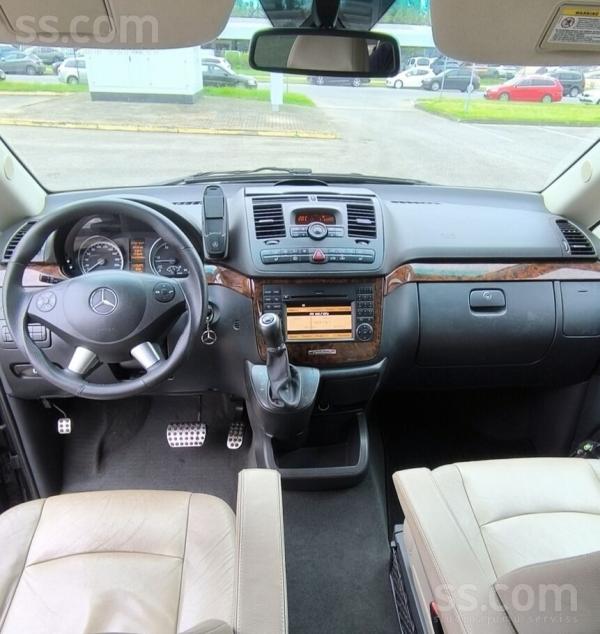 Black Mercedes-Benz Viano 2010 in Riga, with an engine capacity of 3.00 L and mileage of 279 thousand km for 16500 €, photo 10 on AUTOMOTO.COM.LV