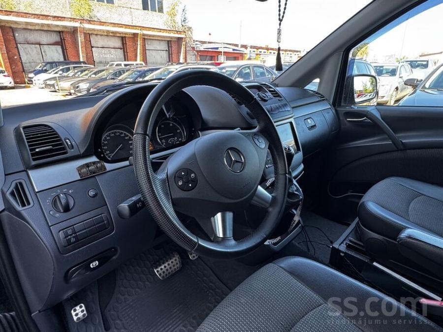 Black Mercedes-Benz Viano 2012 in Daugavpils, with an engine capacity of 3.00 L and mileage of 0 thousand km for 20500 €, photo 17 on AUTOMOTO.COM.LV