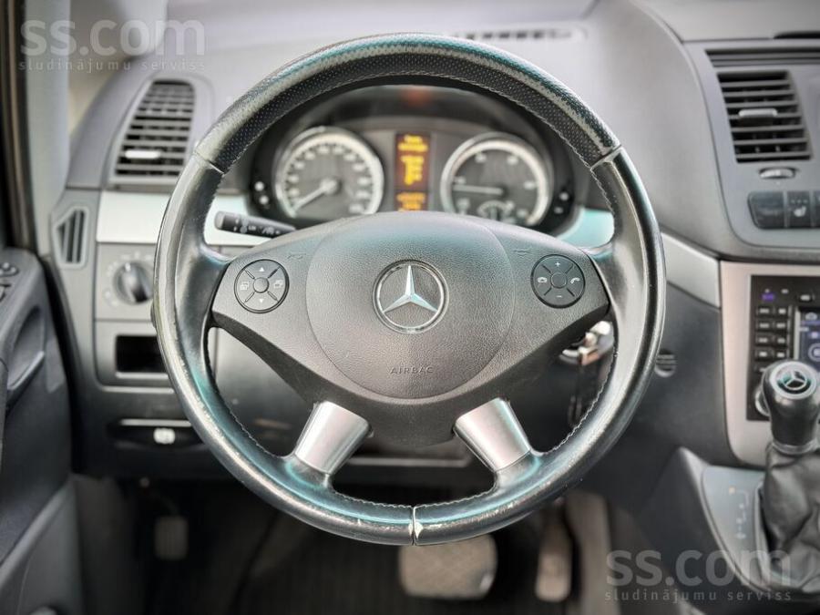 Black Mercedes-Benz Viano 2014 in Riga, with an engine capacity of 2.20 L and mileage of 298 thousand km for 14750 €, photo 14 on AUTOMOTO.COM.LV