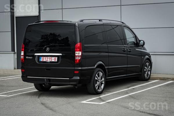 Black Mercedes-Benz Viano 2014 in Riga, with an engine capacity of 3.00 L and mileage of 194 thousand km for 19500 €, photo 4 on AUTOMOTO.COM.LV