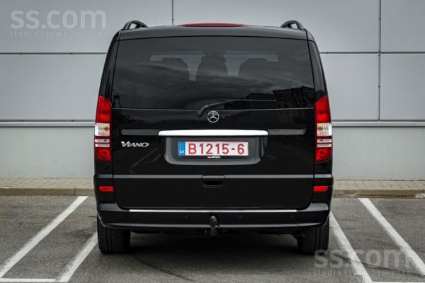 Black Mercedes-Benz Viano 2014 in Riga, with an engine capacity of 3.00 L and mileage of 194 thousand km for 19500 €, photo 5 on AUTOMOTO.COM.LV
