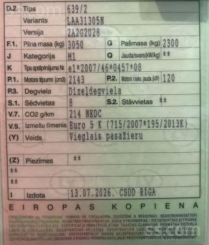 Melns Mercedes-Benz Viano 2014 Rīga, ar dzinēja tilpumu 2.20 L un nobraukumu 249 tūkst. km par 12880 €, foto 25 vietnē AUTOMOTO.COM.LV