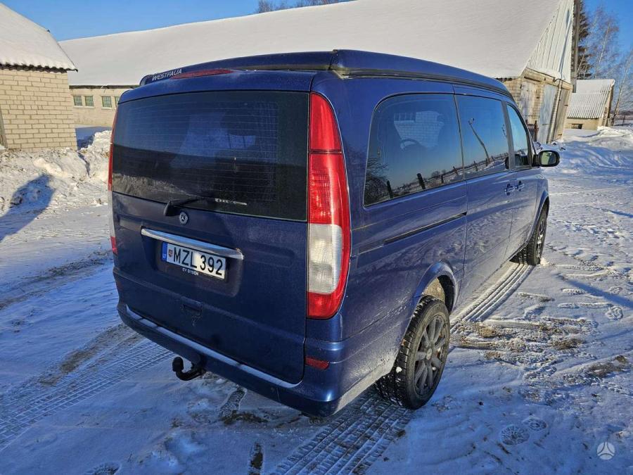 Blue Mercedes-Benz Viano 2006 in Kaunas, with an engine capacity of 2.15 L and mileage of 260 thousand km for 7150 €, photo 6 on AUTOMOTO.COM.LV
