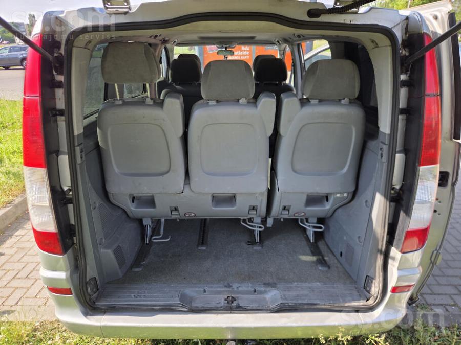 Pelēks Mercedes-Benz Viano 2004 Rīga, ar dzinēja tilpumu 2.20 L un nobraukumu 315 tūkst. km par 4300 €, foto 5 vietnē AUTOMOTO.COM.LV