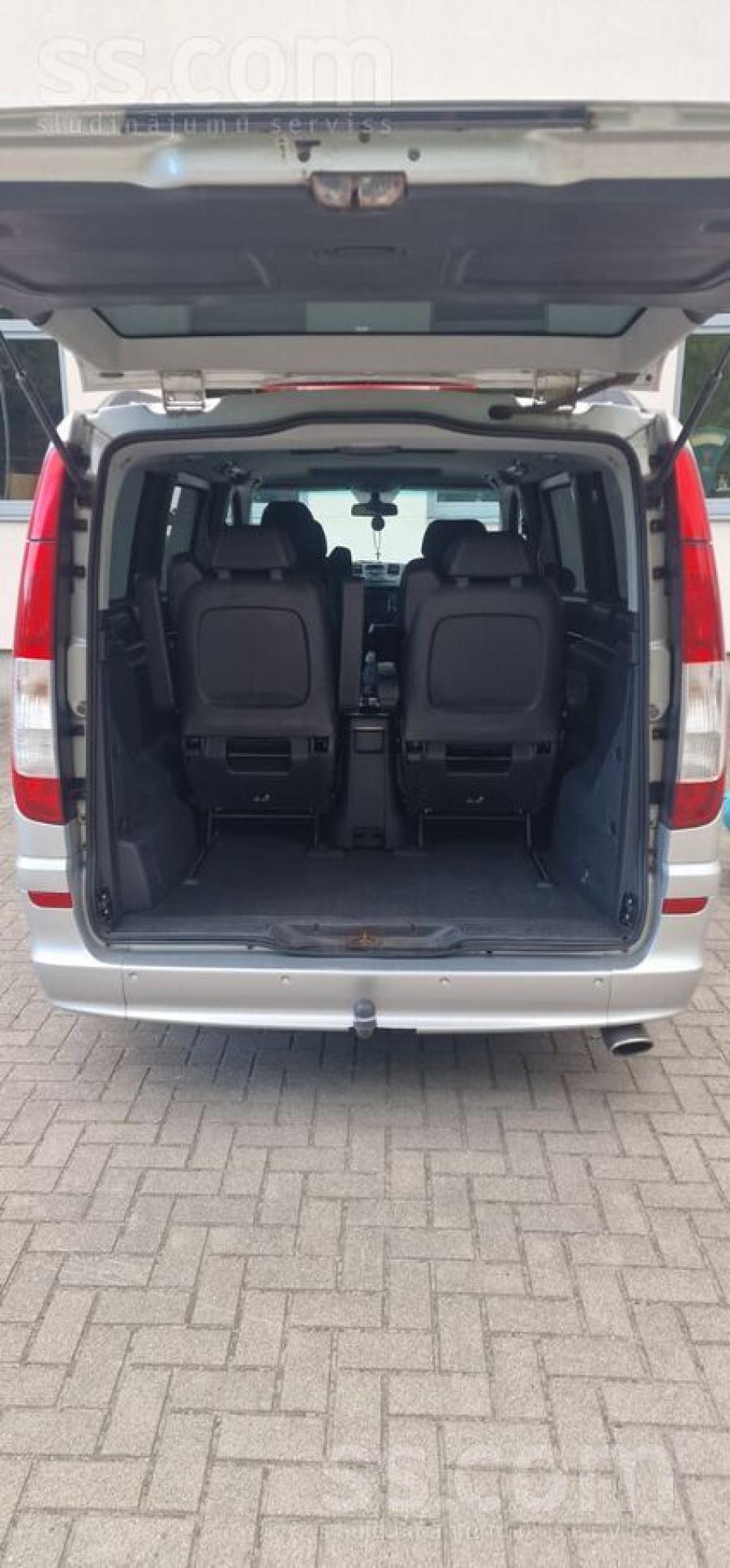 Grey Mercedes-Benz Viano 2008 in Jelgava, with an engine capacity of 3.00 L and mileage of 258 thousand km for 9500 €, photo 18 on AUTOMOTO.COM.LV