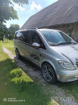 Grey Mercedes-Benz Viano 2007 in Valmiera, with an engine capacity of 3.00 L and mileage of 0 thousand km for 7000 €, photo 3 on AUTOMOTO.COM.LV