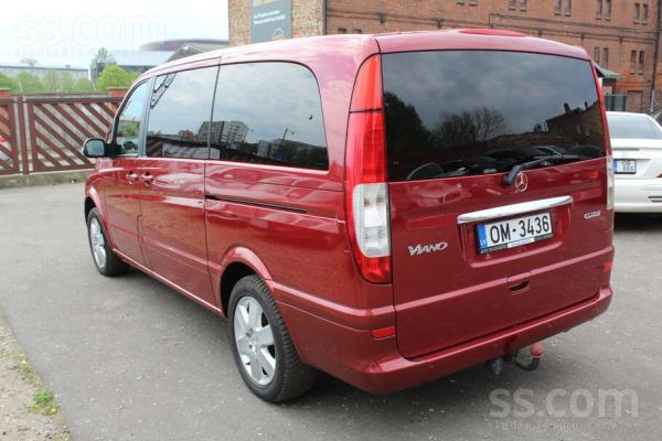 Sarkans Mercedes-Benz Viano 2008 Liepāja, ar dzinēja tilpumu 2.20 L un nobraukumu 256 tūkst. km par 11800 €, foto 3 vietnē AUTOMOTO.COM.LV