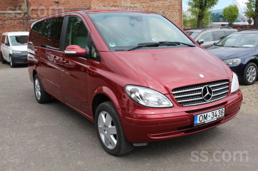 Red Mercedes-Benz Viano 2008 in Liepaja, with an engine capacity of 2.20 L and mileage of 256 thousand km for 11800 €, photo 1 on AUTOMOTO.COM.LV