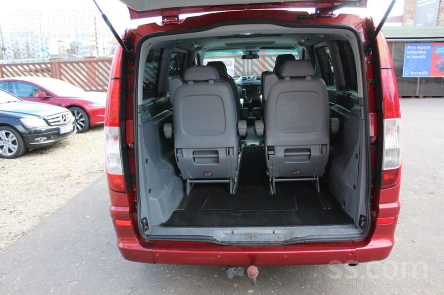 Red Mercedes-Benz Viano 2008 in Liepaja, with an engine capacity of 2.20 L and mileage of 256 thousand km for 11800 €, photo 6 on AUTOMOTO.COM.LV