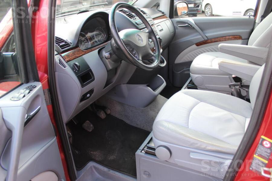 Red Mercedes-Benz Viano 2008 in Liepaja, with an engine capacity of 2.20 L and mileage of 256 thousand km for 11800 €, photo 7 on AUTOMOTO.COM.LV