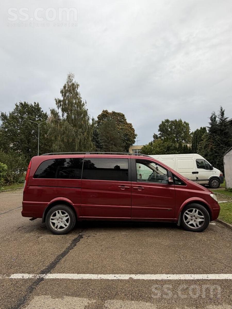 Red Mercedes-Benz Viano 2008 in Riga, with an engine capacity of 2.20 L and mileage of 283 thousand km for 4290 €, photo 1 on AUTOMOTO.COM.LV