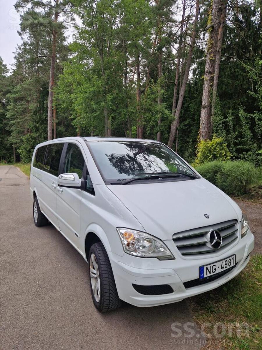 White Mercedes-Benz Viano 2012 in Jurmala, with an engine capacity of 2.20 L and mileage of 250 thousand km for 16900 €, photo 1 on AUTOMOTO.COM.LV