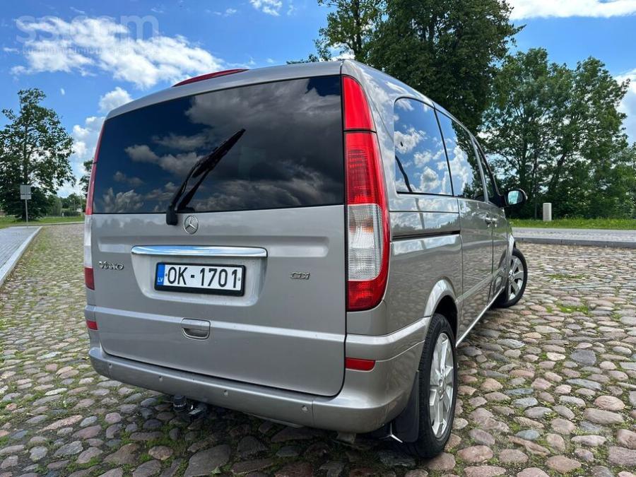 Yellow Mercedes-Benz Viano 2009 in Kraslava, with an engine capacity of 3.00 L and mileage of 173 thousand km for 11500 €, photo 4 on AUTOMOTO.COM.LV
