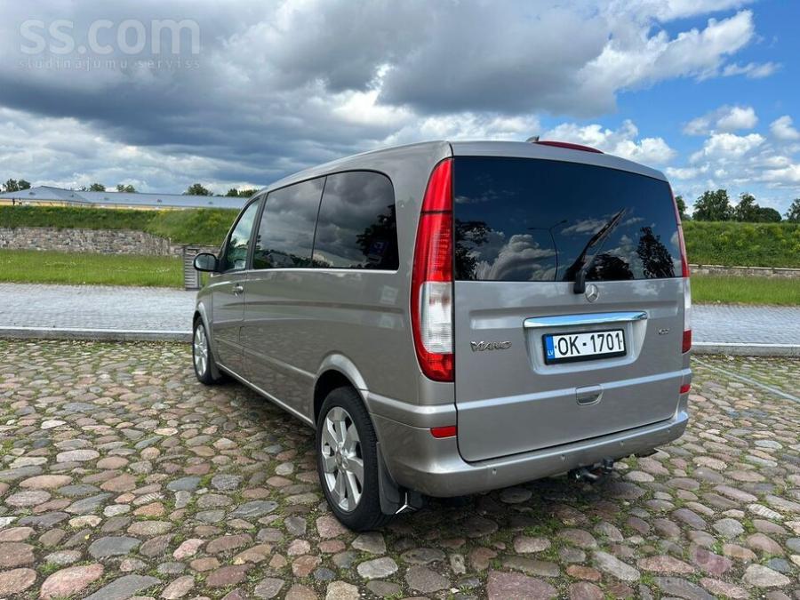 Yellow Mercedes-Benz Viano 2009 in Kraslava, with an engine capacity of 3.00 L and mileage of 173 thousand km for 11500 €, photo 5 on AUTOMOTO.COM.LV