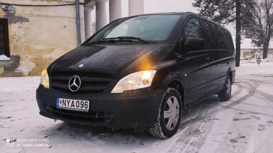 Black Mercedes-Benz Vito 2012 in Vilnius, with an engine capacity of 2.14 L and mileage of 276 thousand km for 10500 €, photo 2 on AUTOMOTO.COM.LV