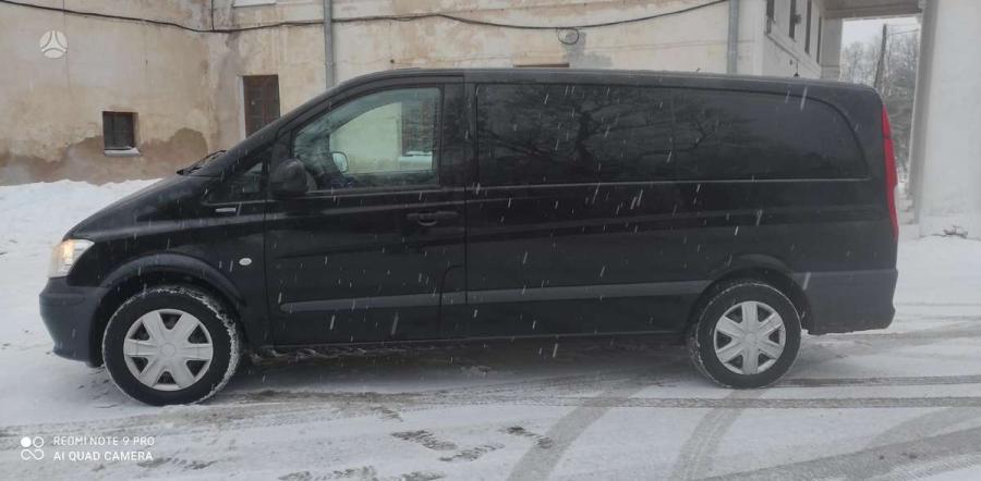 Black Mercedes-Benz Vito 2012 in Vilnius, with an engine capacity of 2.14 L and mileage of 276 thousand km for 10500 €, photo 3 on AUTOMOTO.COM.LV