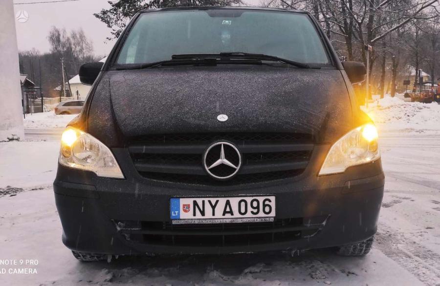 Black Mercedes-Benz Vito 2012 in Vilnius, with an engine capacity of 2.14 L and mileage of 276 thousand km for 10500 €, photo 4 on AUTOMOTO.COM.LV