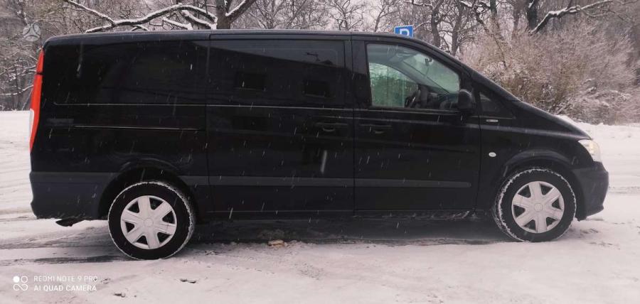 Black Mercedes-Benz Vito 2012 in Vilnius, with an engine capacity of 2.14 L and mileage of 276 thousand km for 10500 €, photo 8 on AUTOMOTO.COM.LV