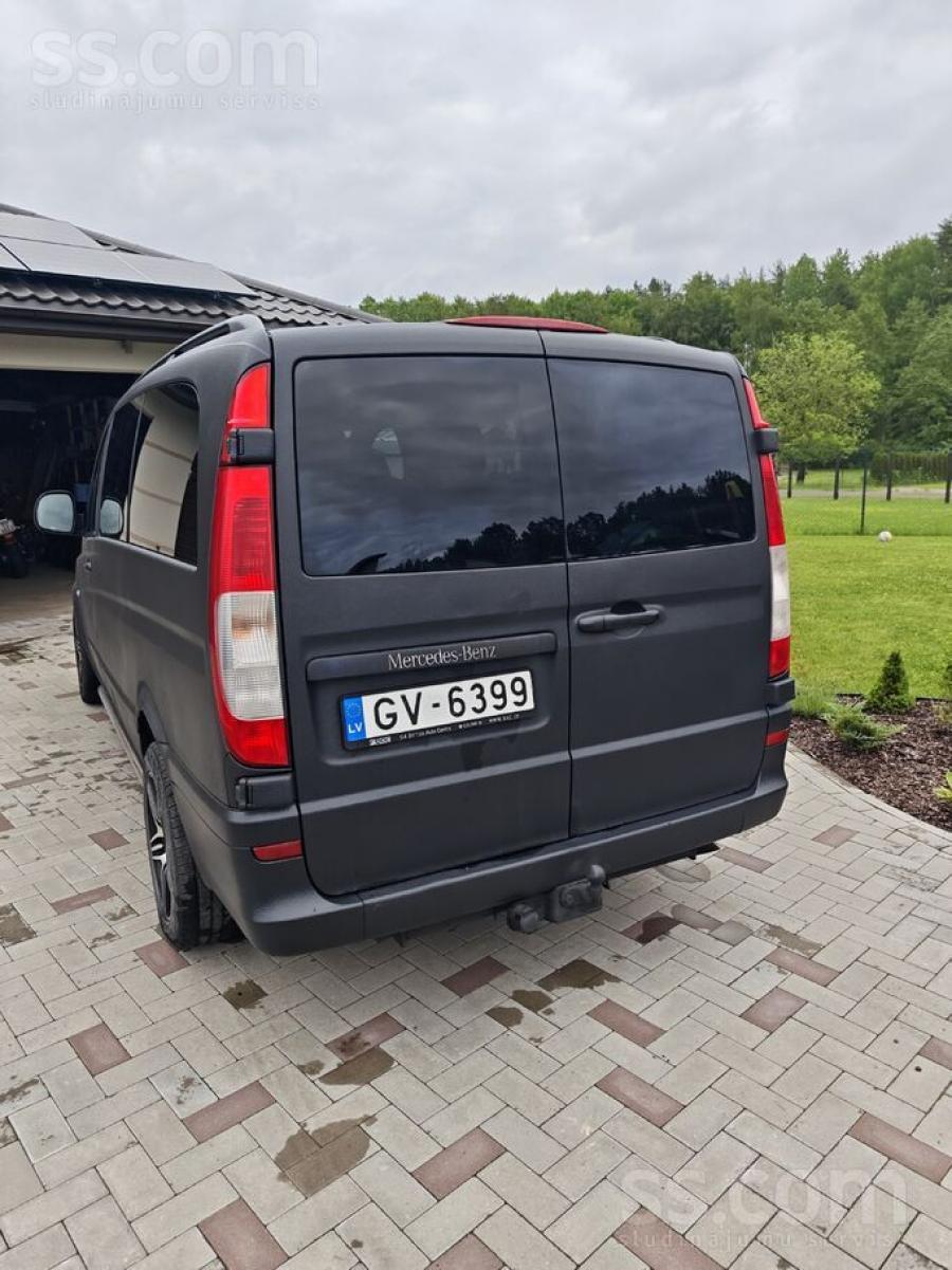 Black Mercedes-Benz Vito 2007 in Riga, with an engine capacity of 2.20 L and mileage of 382 thousand km for 5000 €, photo 5 on AUTOMOTO.COM.LV