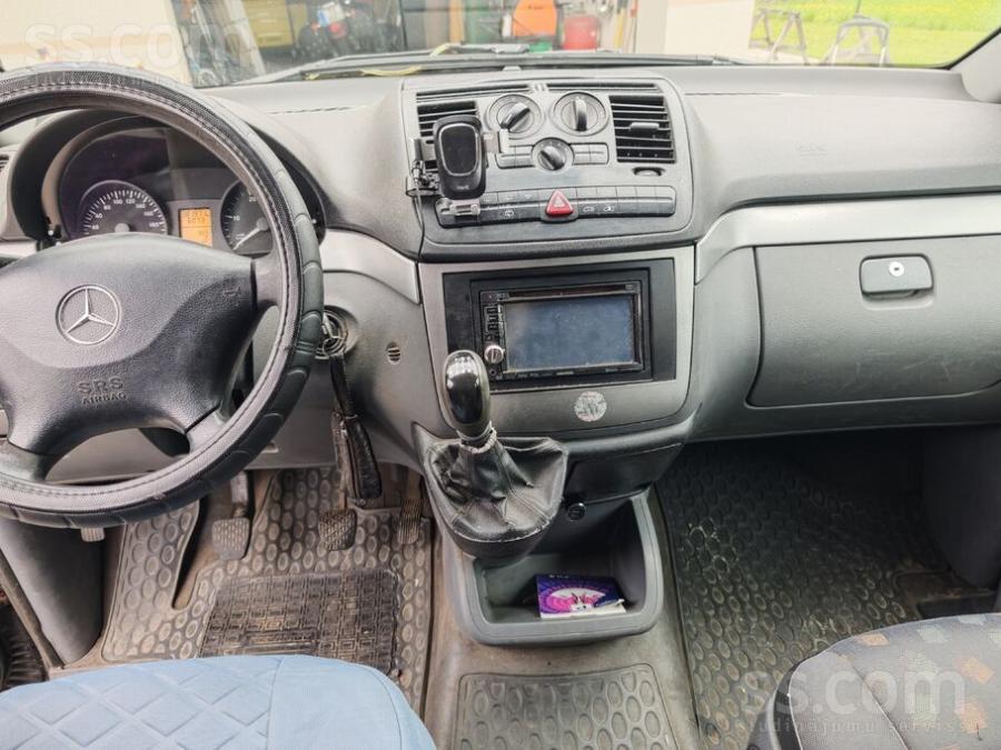 Black Mercedes-Benz Vito 2007 in Riga, with an engine capacity of 2.20 L and mileage of 382 thousand km for 5000 €, photo 7 on AUTOMOTO.COM.LV