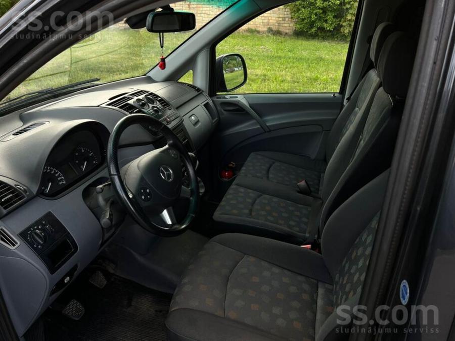 Black Mercedes-Benz Vito 2007 in Tukums, with an engine capacity of 2.20 L and mileage of 360 thousand km for 6990 €, photo 6 on AUTOMOTO.COM.LV