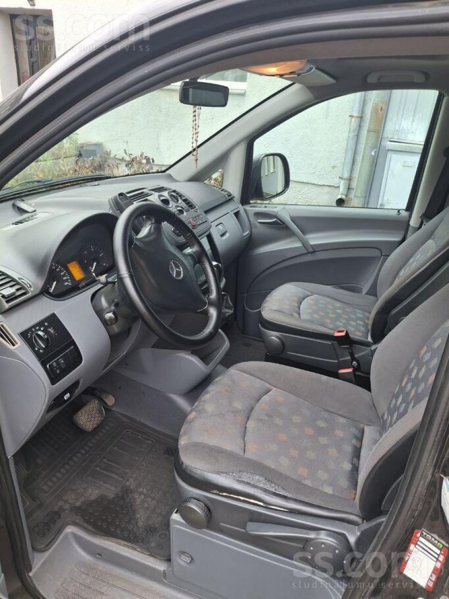 Black Mercedes-Benz Vito 2008 in Valmiera, with an engine capacity of 3.00 L and mileage of 430 thousand km for 5400 €, photo 13 on AUTOMOTO.COM.LV