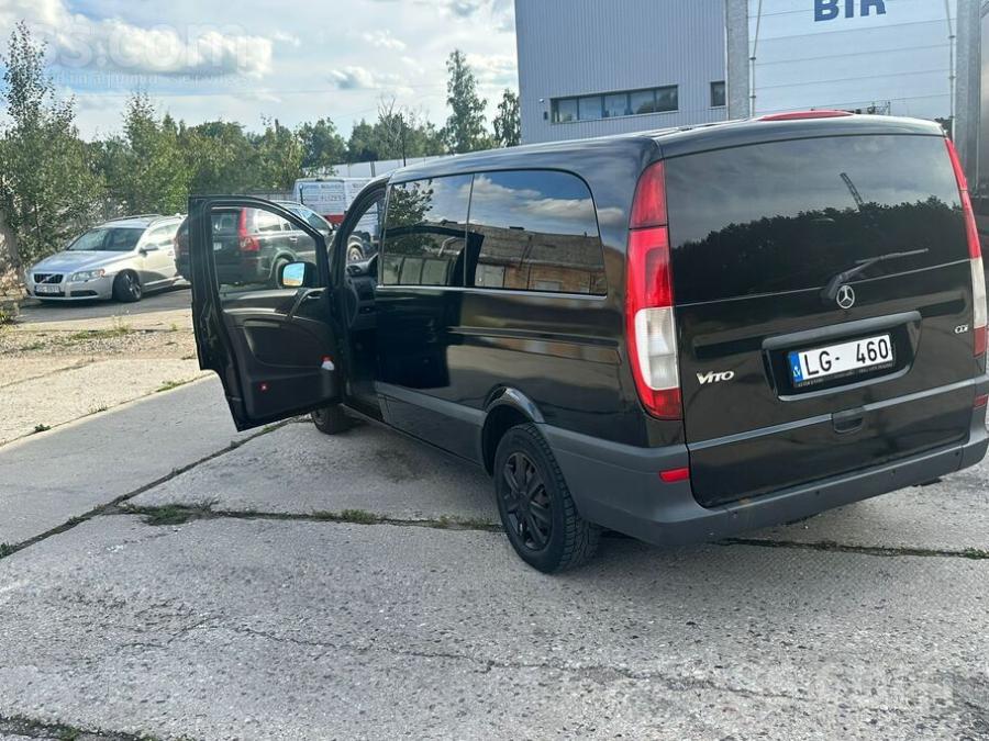Black Mercedes-Benz Vito 2011 in Riga, with an engine capacity of 2.20 L and mileage of 455 thousand km for 9500 €, photo 3 on AUTOMOTO.COM.LV