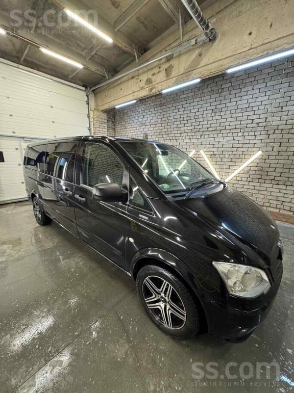 Black Mercedes-Benz Vito 2012 in Jelgava, with an engine capacity of 2.20 L and mileage of 428 thousand km for 6950 €, photo 3 on AUTOMOTO.COM.LV