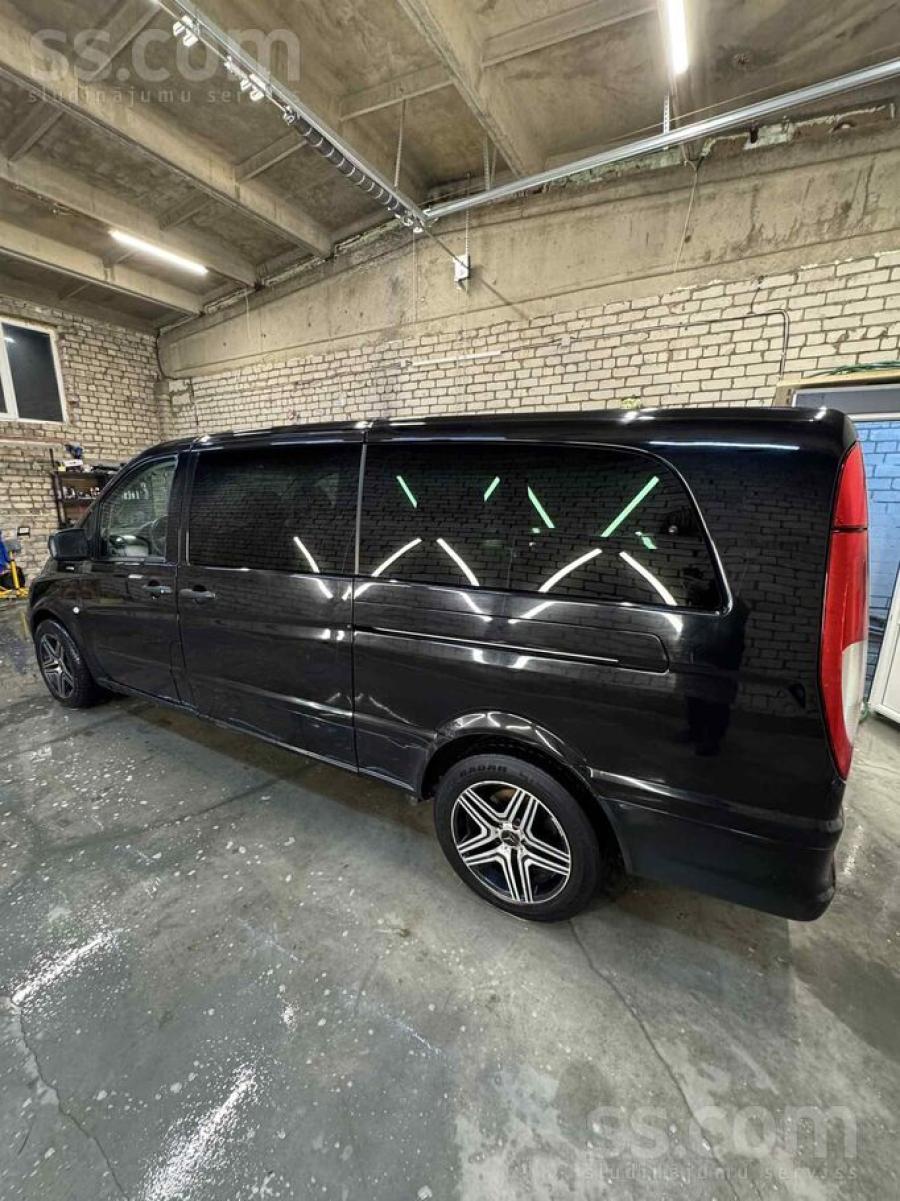 Black Mercedes-Benz Vito 2012 in Jelgava, with an engine capacity of 2.20 L and mileage of 428 thousand km for 6950 €, photo 5 on AUTOMOTO.COM.LV