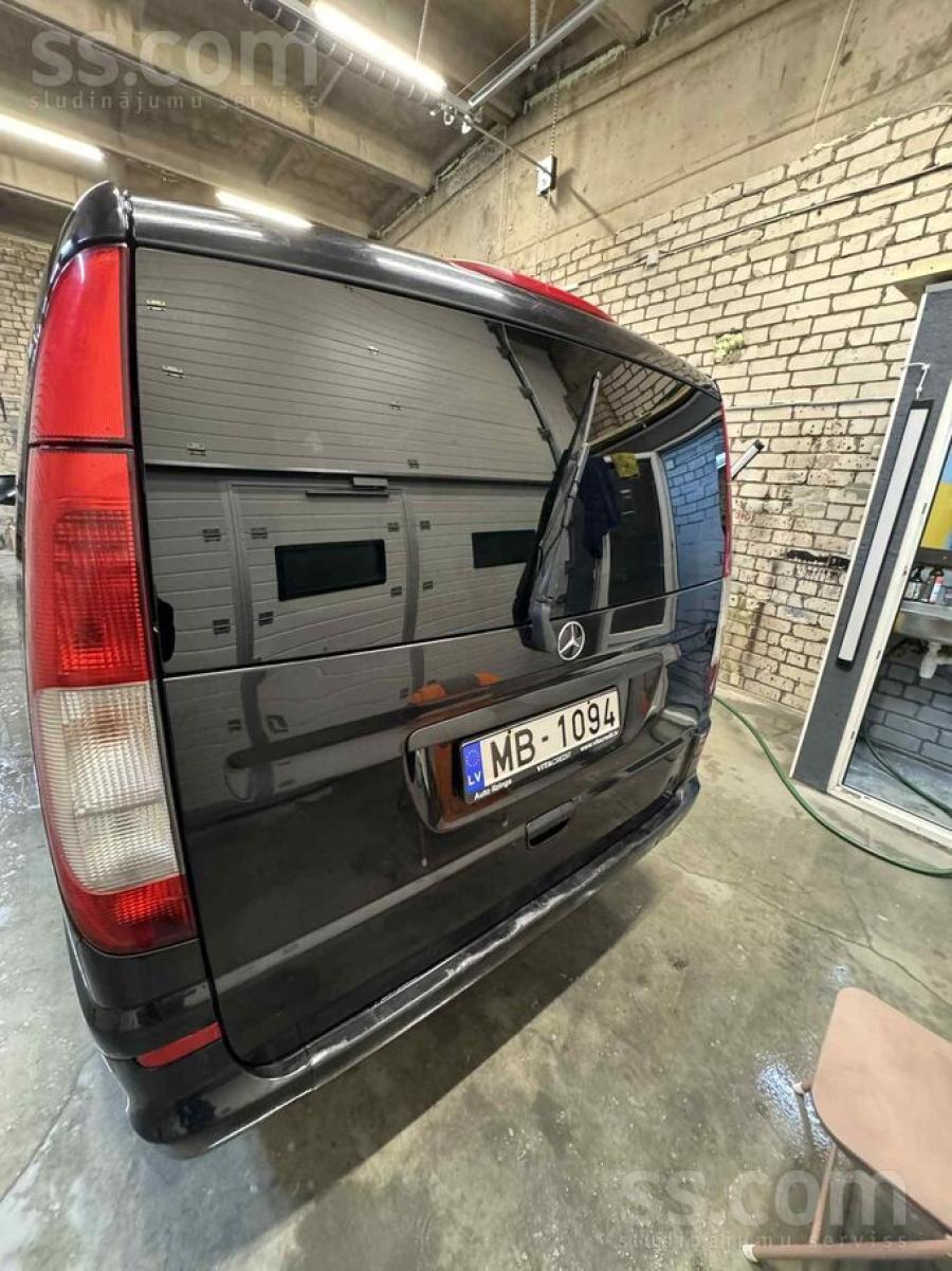 Black Mercedes-Benz Vito 2012 in Jelgava, with an engine capacity of 2.20 L and mileage of 428 thousand km for 6950 €, photo 6 on AUTOMOTO.COM.LV