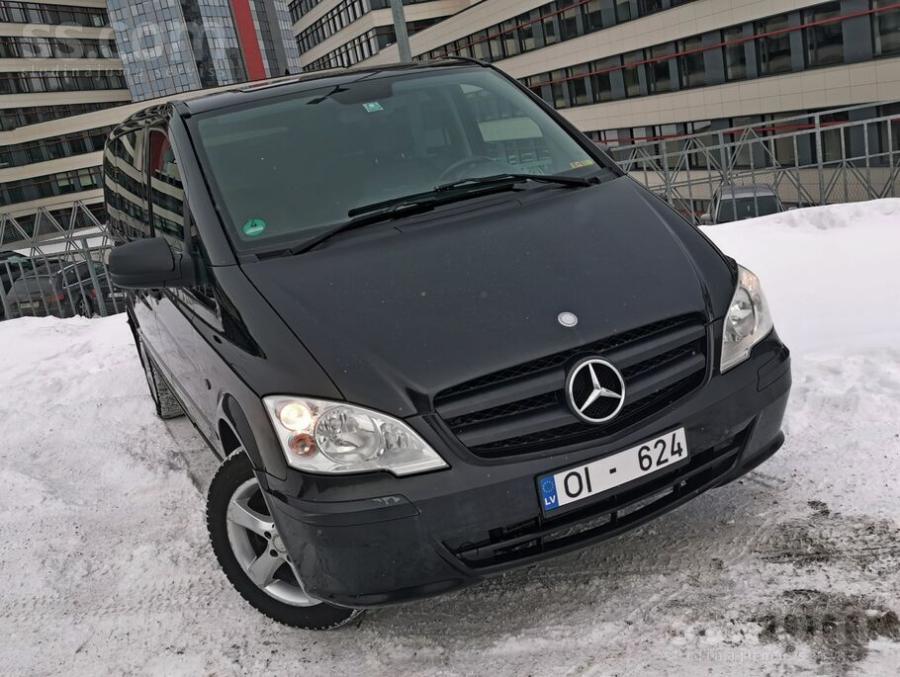 Black Mercedes-Benz Vito 2013 in Riga, with an engine capacity of 2.20 L and mileage of 0 thousand km for 10590 €, photo 4 on AUTOMOTO.COM.LV