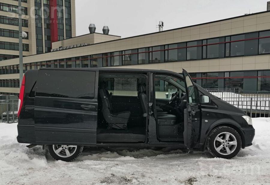 Black Mercedes-Benz Vito 2013 in Riga, with an engine capacity of 2.20 L and mileage of 0 thousand km for 10590 €, photo 7 on AUTOMOTO.COM.LV