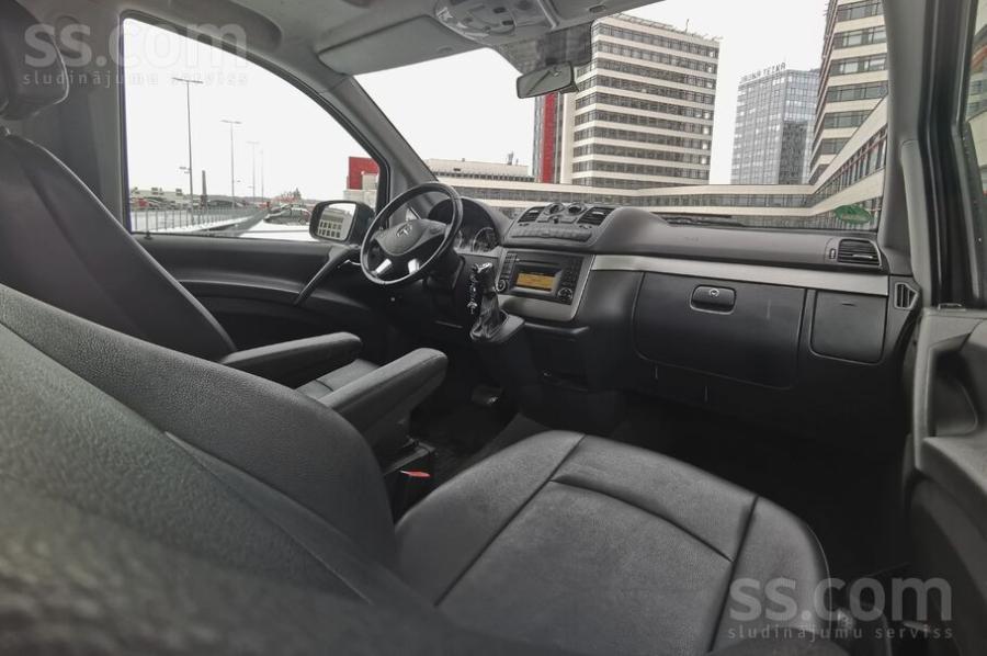 Black Mercedes-Benz Vito 2013 in Riga, with an engine capacity of 2.20 L and mileage of 0 thousand km for 10590 €, photo 16 on AUTOMOTO.COM.LV