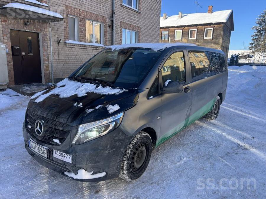 Black Mercedes-Benz Vito 2016 in Riga, with an engine capacity of 2.10 L and mileage of 280 thousand km for 8800 €, photo 1 on AUTOMOTO.COM.LV