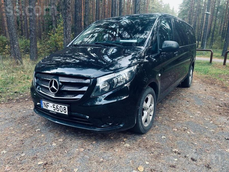 Black Mercedes-Benz Vito 2019 in Daugavpils, with an engine capacity of 2.00 L and mileage of 109 thousand km for 23900 €, photo 1 on AUTOMOTO.COM.LV