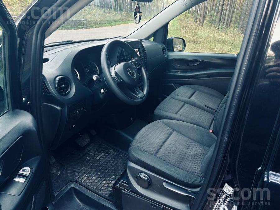 Black Mercedes-Benz Vito 2019 in Daugavpils, with an engine capacity of 2.00 L and mileage of 109 thousand km for 23900 €, photo 10 on AUTOMOTO.COM.LV