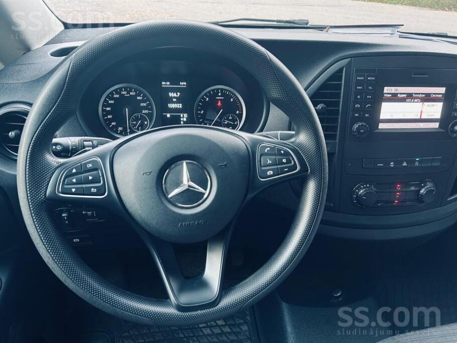 Black Mercedes-Benz Vito 2019 in Daugavpils, with an engine capacity of 2.00 L and mileage of 109 thousand km for 23900 €, photo 11 on AUTOMOTO.COM.LV