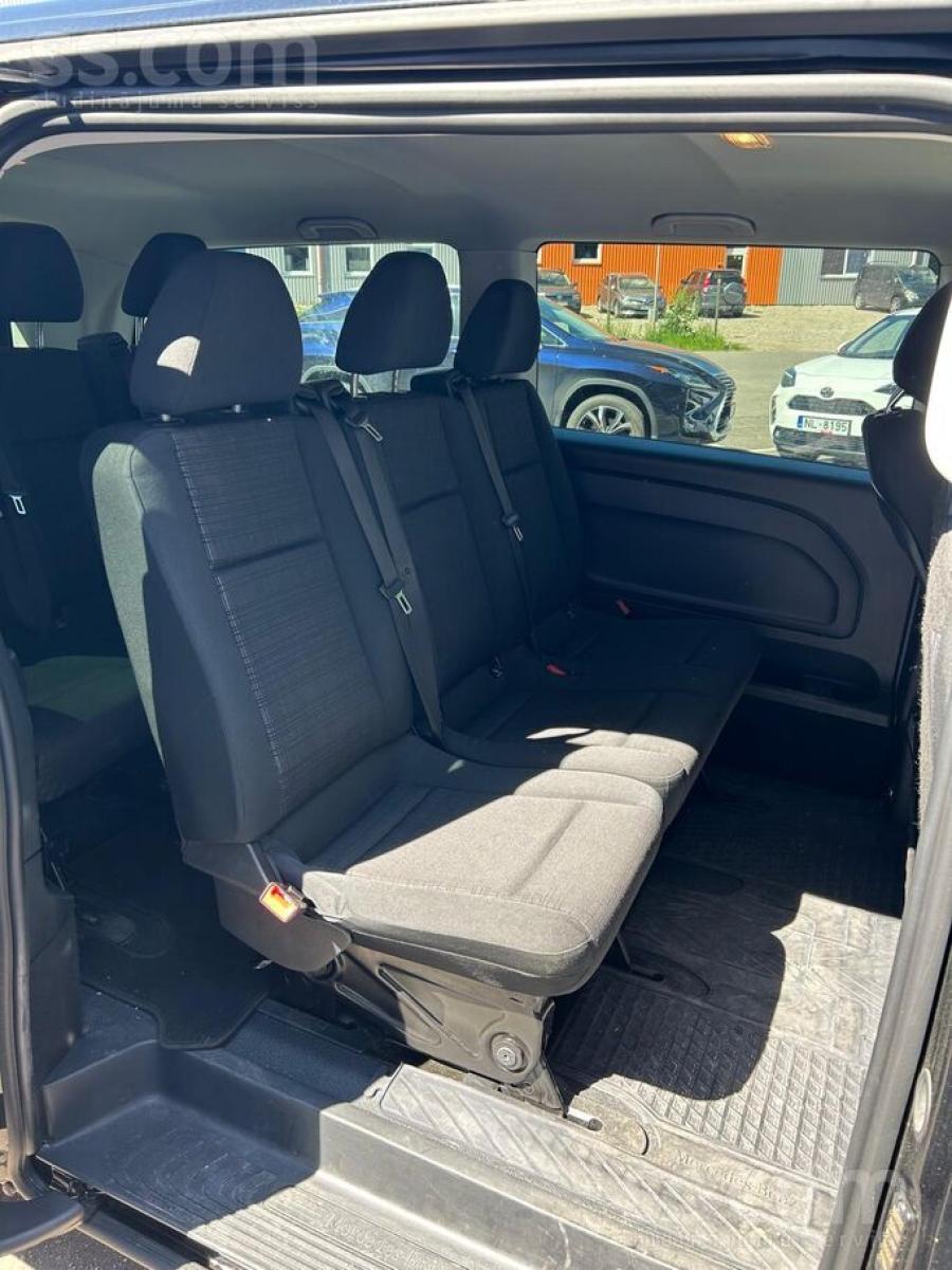 Black Mercedes-Benz Vito 2019 in Daugavpils, with an engine capacity of 2.00 L and mileage of 109 thousand km for 23900 €, photo 14 on AUTOMOTO.COM.LV