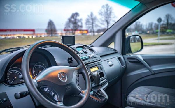 Black Mercedes-Benz Vito 2009 in Riga, with an engine capacity of 2.20 L and mileage of 0 thousand km for 3990 €, photo 10 on AUTOMOTO.COM.LV