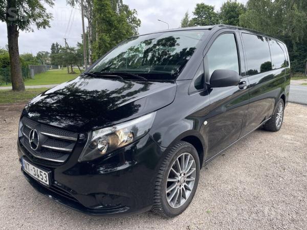 Black Mercedes-Benz Vito 2017 in Riga, with an engine capacity of 2.20 L and mileage of 266 thousand km for 14990 €, photo 1 on AUTOMOTO.COM.LV