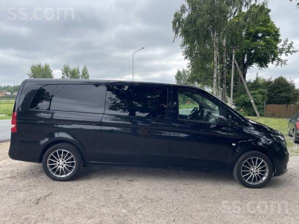 Black Mercedes-Benz Vito 2017 in Riga, with an engine capacity of 2.20 L and mileage of 266 thousand km for 14990 €, photo 6 on AUTOMOTO.COM.LV