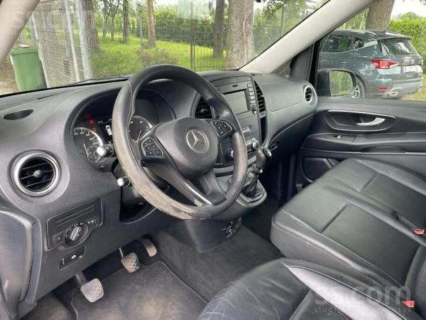 Black Mercedes-Benz Vito 2017 in Riga, with an engine capacity of 2.20 L and mileage of 266 thousand km for 14990 €, photo 9 on AUTOMOTO.COM.LV