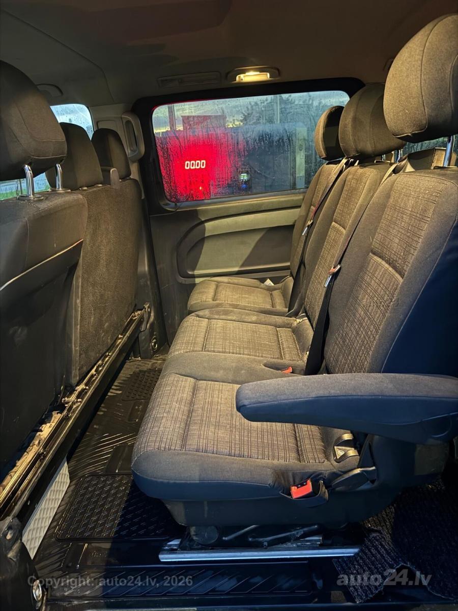 Black Mercedes-Benz Vito 2015 in Tallinn, with an engine capacity of 2.10 L and mileage of 467 thousand km for 9500 €, photo 12 on AUTOMOTO.COM.LV