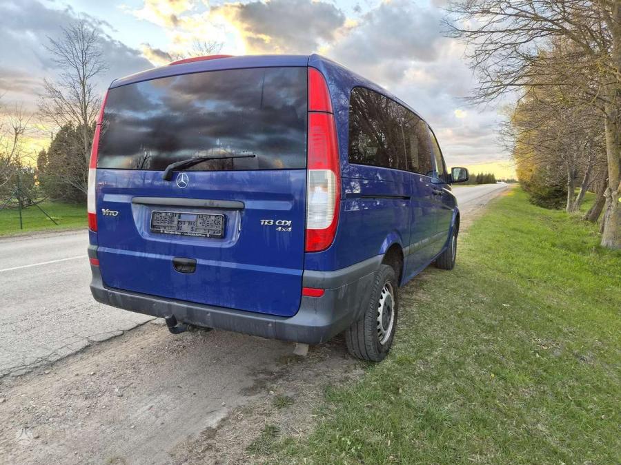 Blue Mercedes-Benz Vito 2014 in Kaunas, with an engine capacity of 2.20 L and mileage of 205 thousand km for 9980 €, photo 6 on AUTOMOTO.COM.LV