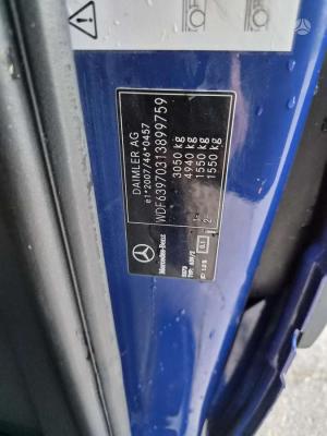 Blue Mercedes-Benz Vito 2014 in Kaunas, with an engine capacity of 2.20 L and mileage of 205 thousand km for 9980 €, photo 15 on AUTOMOTO.COM.LV